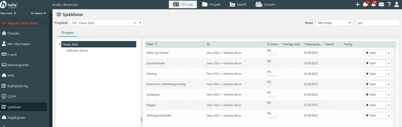 Kom i gang med sjekklister i HoltePortalen - Hjelpesenter | EG Holte