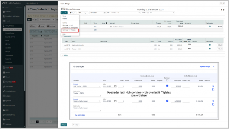 Tripletex integrasjon - Hjelpesenter | EG Holte